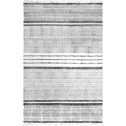nuLOOM Hand Made Raina Area Rug, 4x6, Grey