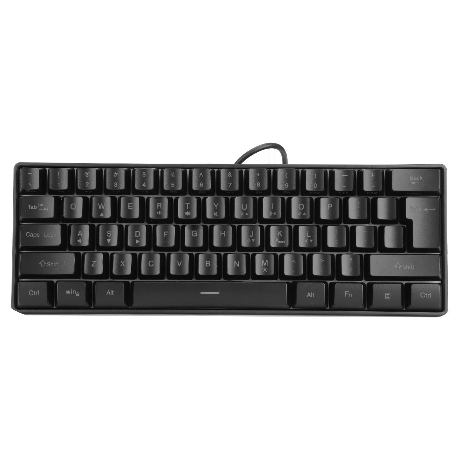 USB Keyboard, 5 Levels Gaming Keyboard FN Combination Shortcut Keys RGB Light for Office
