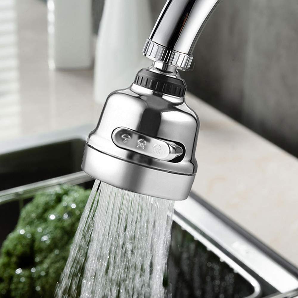 Movable Kitchen Tap Head, 360° Rotatable Water Saving Faucet Nozzle, Anti -Splash Tap Booster Shower for Kitchen, Water Faucet Filter Regulator