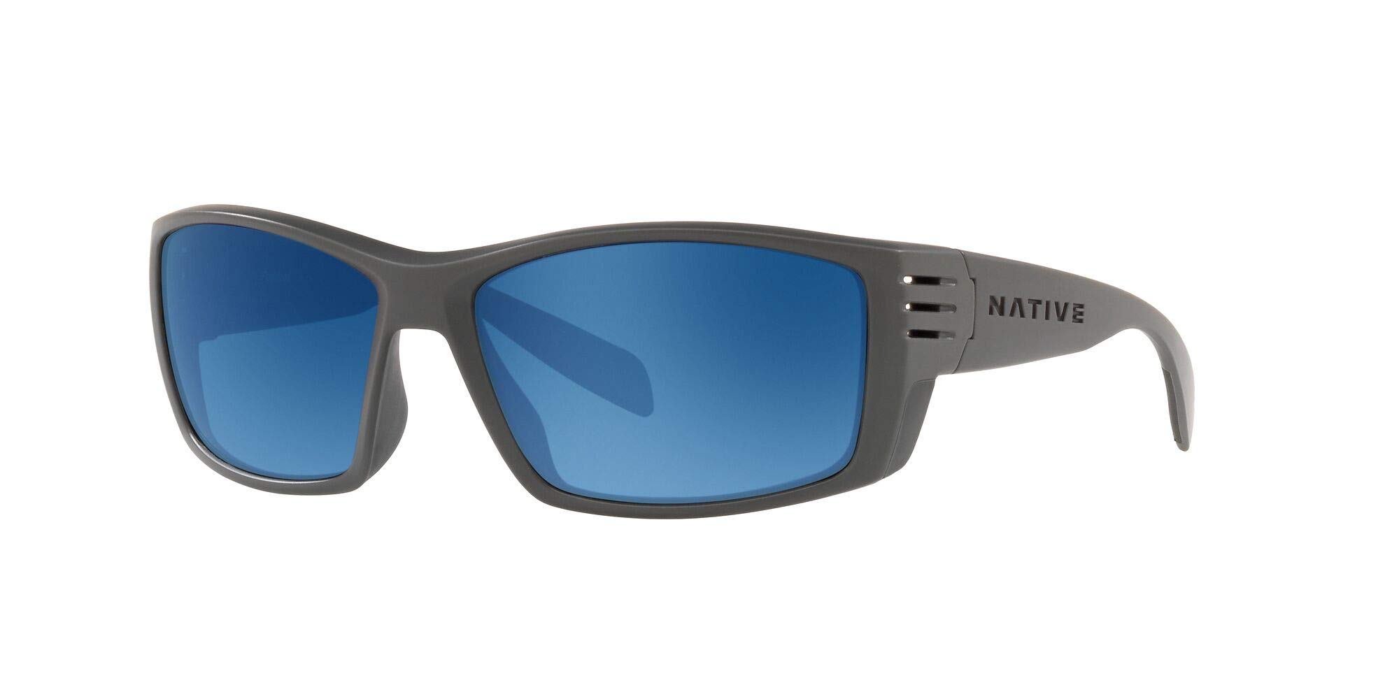 Native Eyewear Raghorn Rectangular Sunglasses, Desert Tan/Grey Polarized, 61 mm