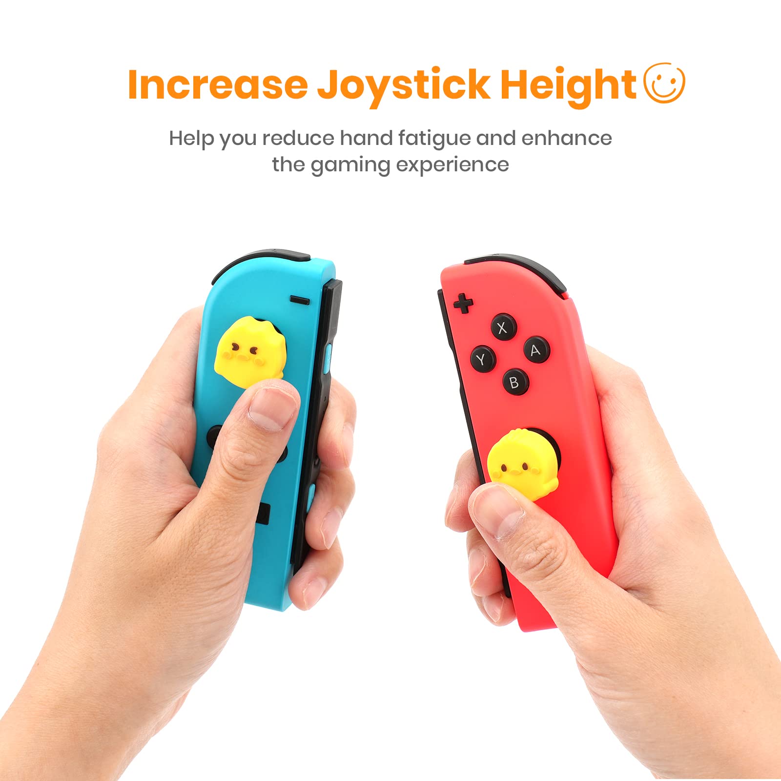 Thumb Grip Caps, CODOGOY Soft Silicon Joystick Caps Compatible with Nintendo Switch/OLED/Switch Lite, 4PCS 3D Analog Stick Button Cover