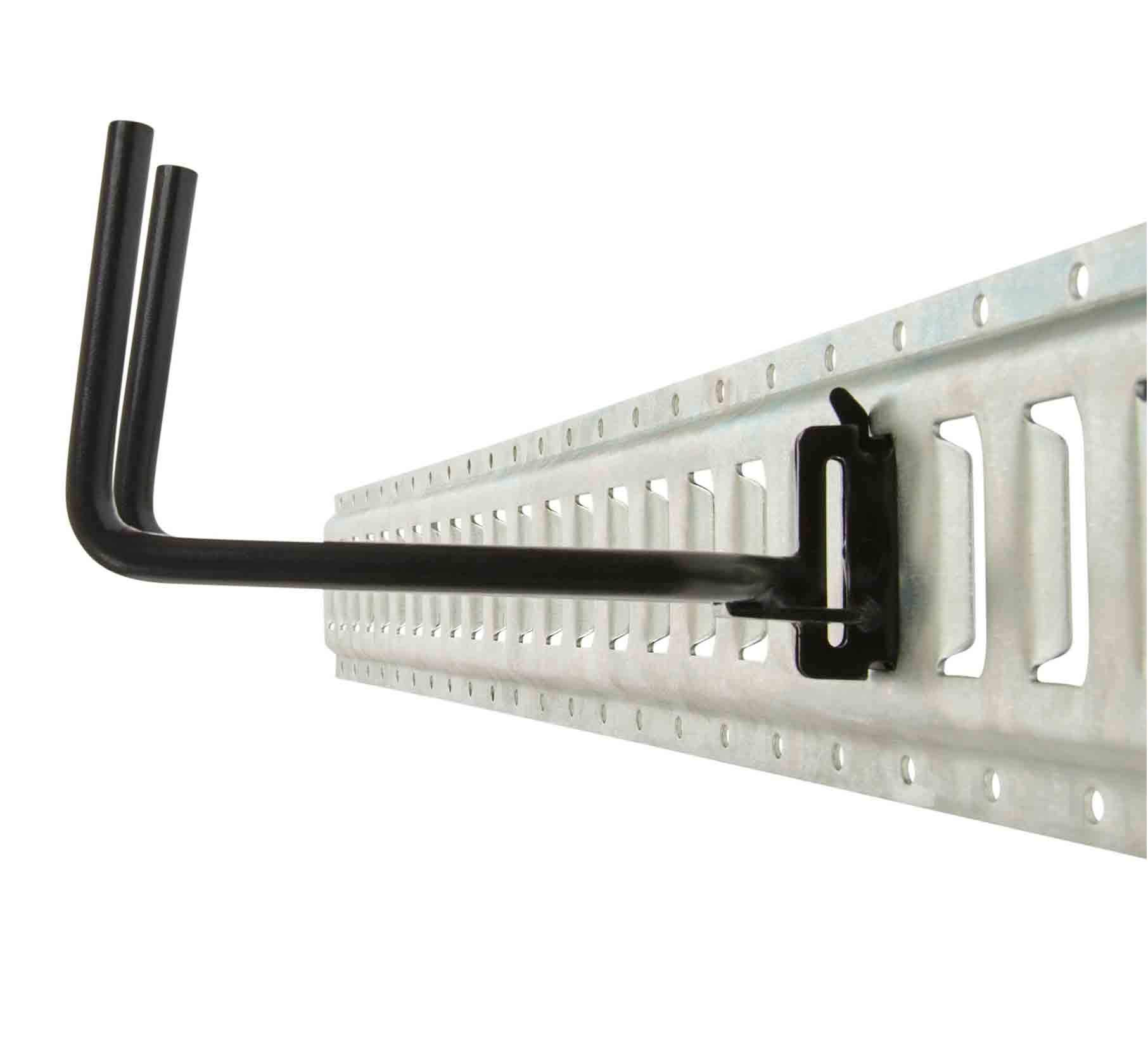Mytee Products (4 Pack) E-Track Heavy Duty Shovel/Tool Hanger with Spring Fittings | Hook for Tools, Spades, Rakes, in Trucks, Trailers with E Track Tie Down System