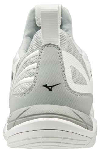 Mizuno Women's Wave Luminous Volleyball Shoe, white-silver, 9 B US