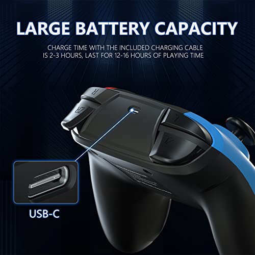 SZDILONG Upgraded Controller for Ps4 Gamepad Compatible with Ps4/Pro/Slim/PC,Touchpad/Stereo Headphone Jack/Six-axis Motion Control/Charging Cable