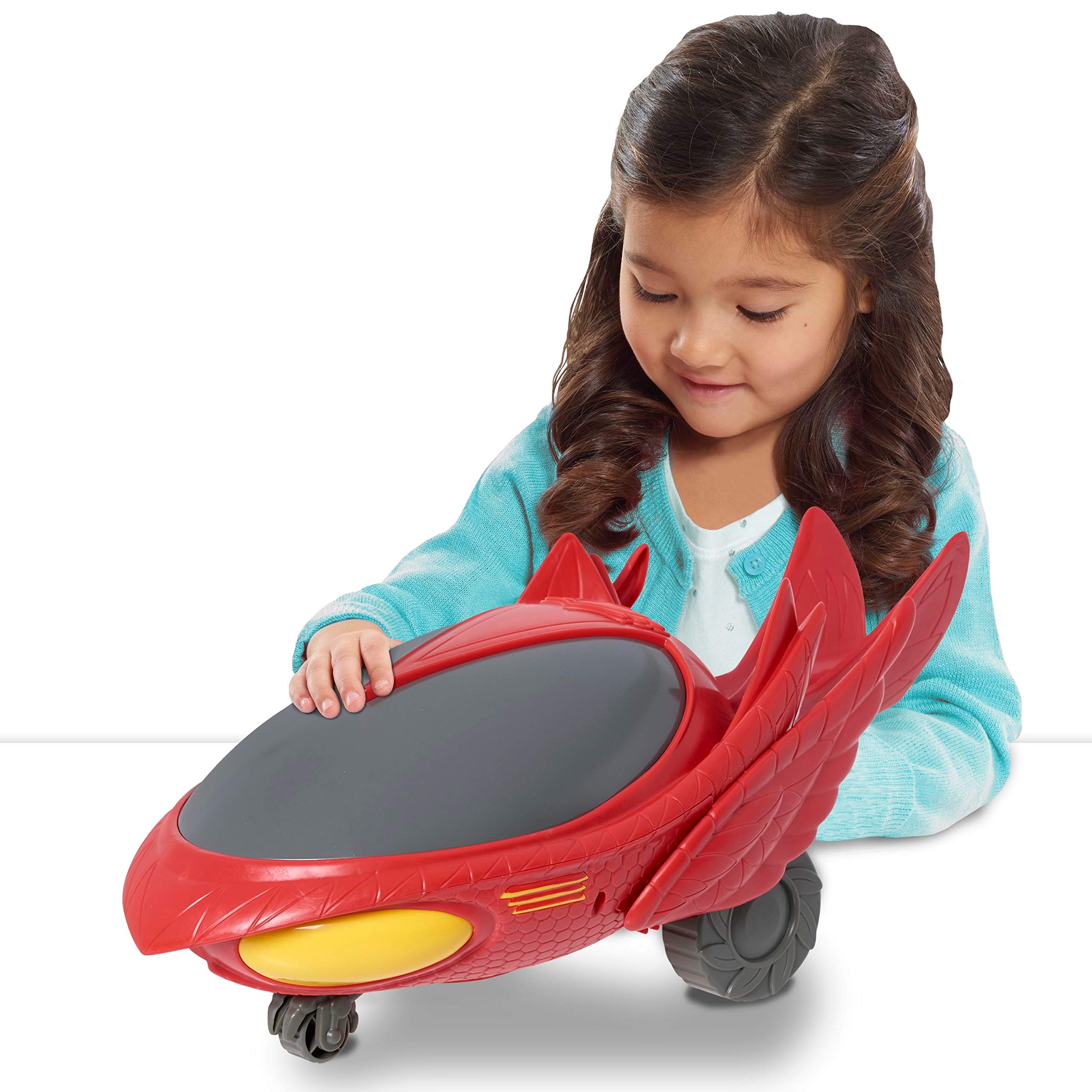 PJ Masks 20-inch Mega Vehicle, Owlette, Red, Wheels Really Roll, Giant PJ Masks Vehicle