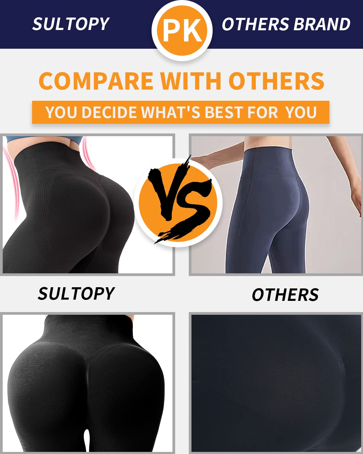 SULTOPY Workout Leggings for Women Seamless Butt Lifting High Waisted Tummy Control Yoga Pants Black