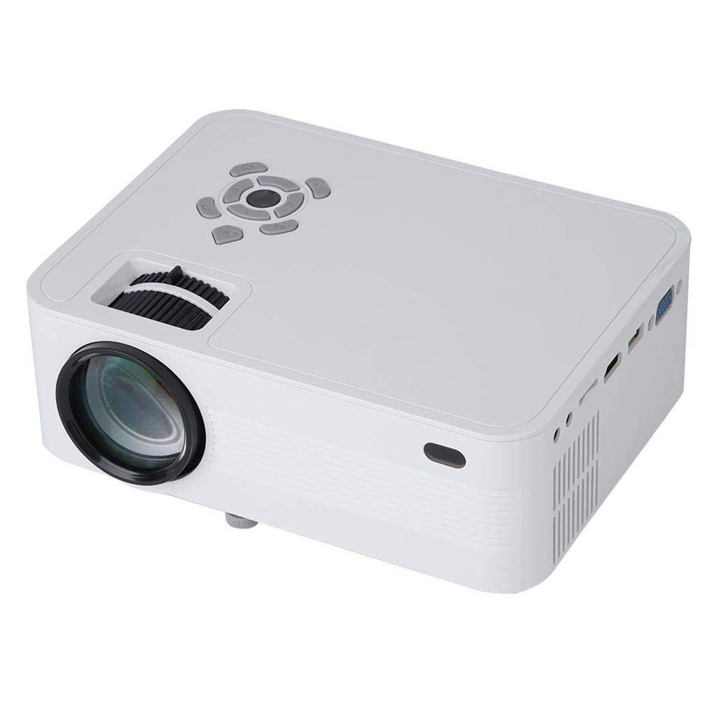 ZYZMH Mini Movie Projector, Multimedia Home Theater Video Projector with Cable, Full HD Video Projector