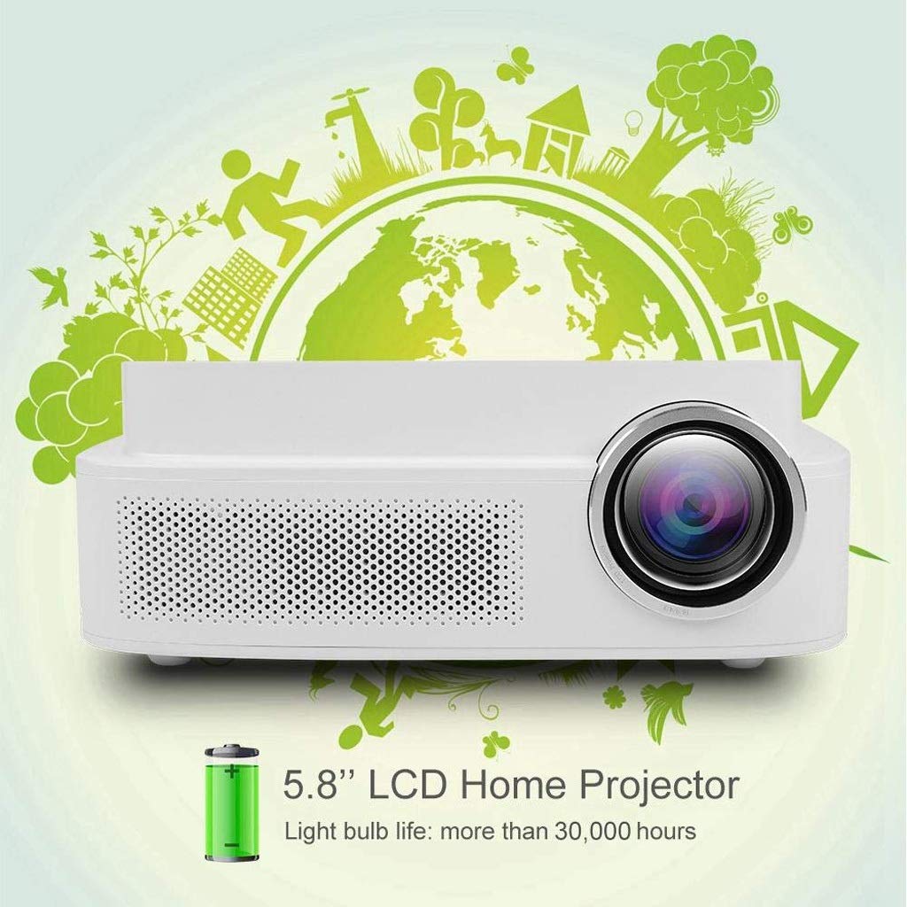 ZYZMH Mini Projector,Portable Projector, for Home Theater 1080P Full HD Home Cinema Projector