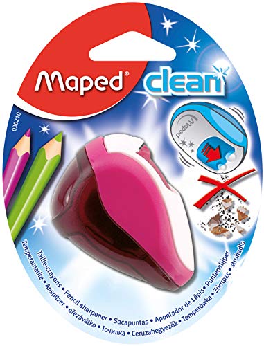 Maped Clean 2 Hole Pencil Sharpener, Assorted Colors (030249)