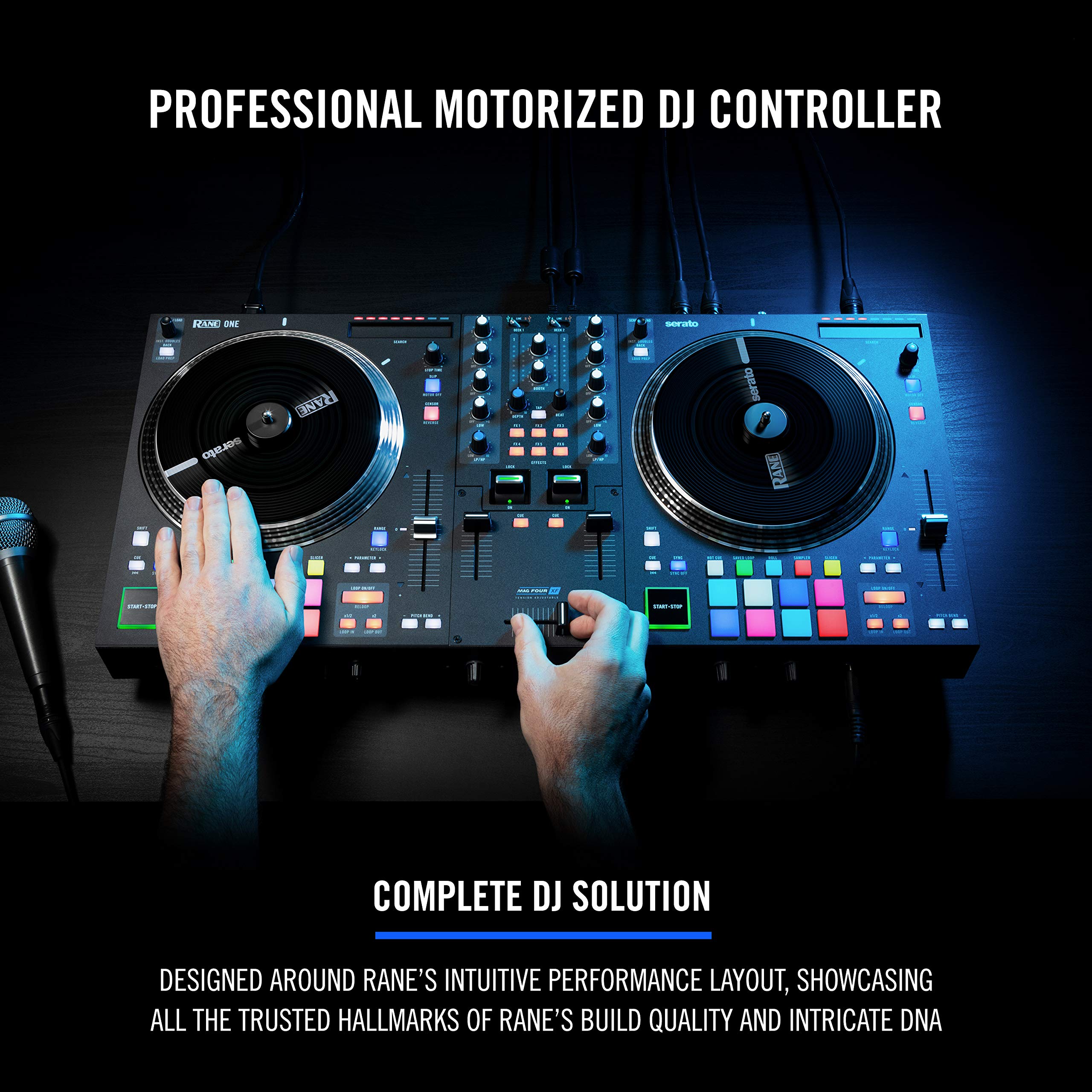 RANE ONE Complete DJ Set and DJ Controller + Serato DJ Slipmat (White)