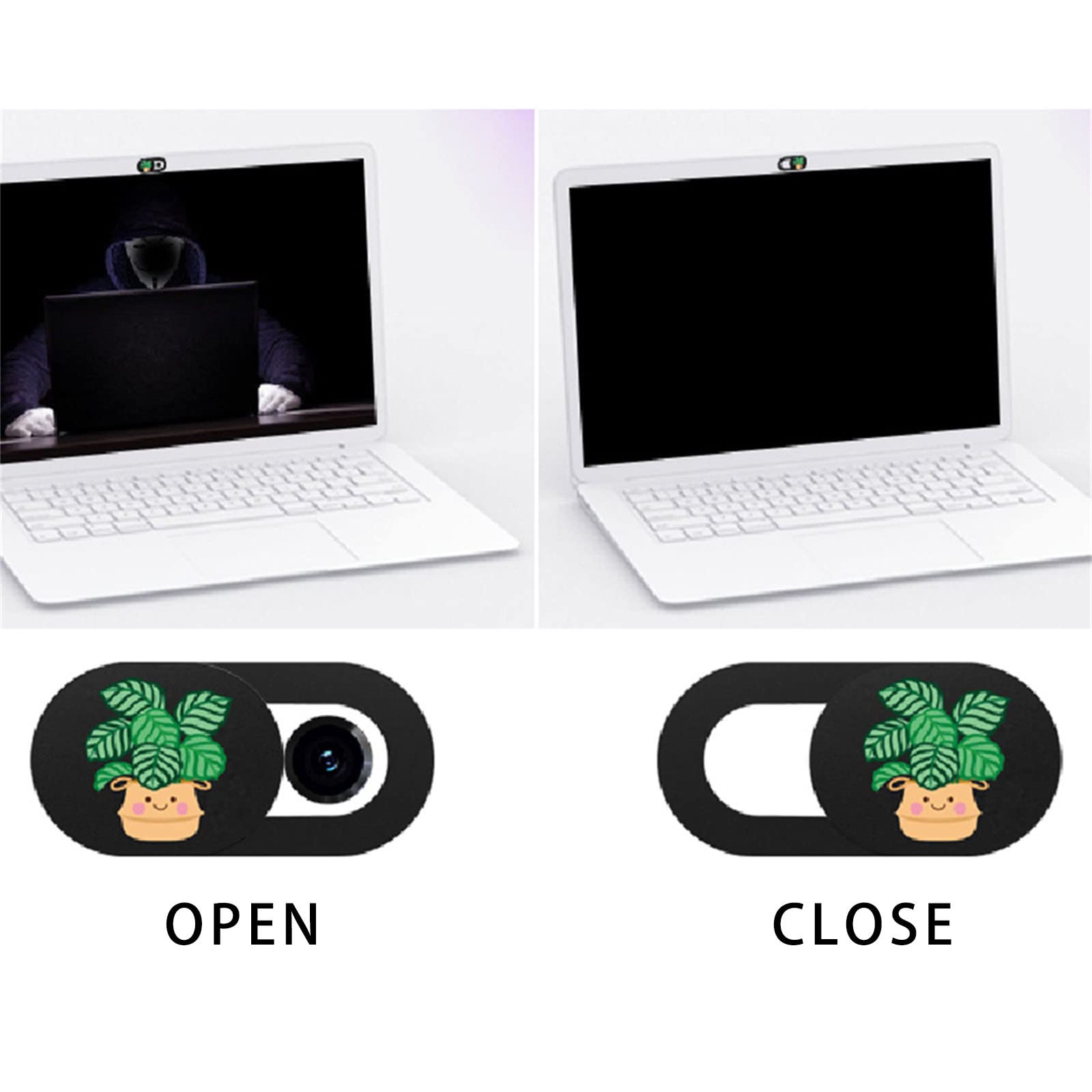 Webcam Covers Laptop Accessories Decoration Potted Plants, Webcam Cover (6 Pack) Ultra-Thin Camera Cover Privacy Protector, Cover Slide for Laptop, Mac, MacBook Air, iPad, PC, Cell Phone