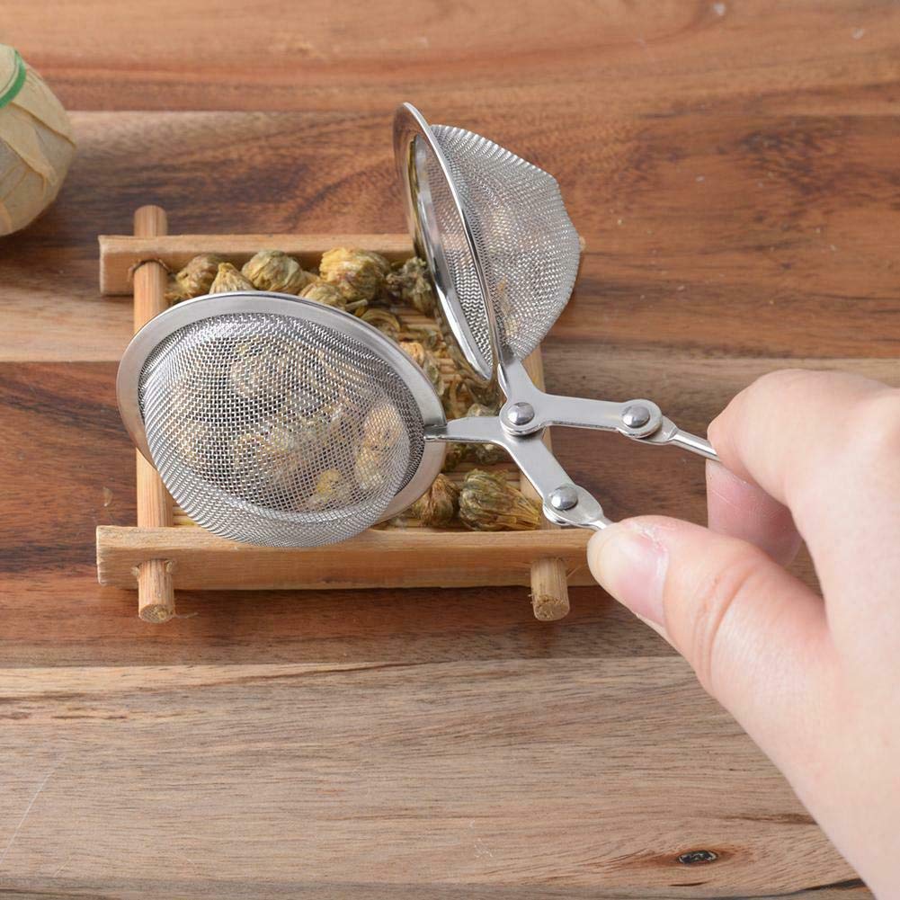 Snap Ball Tea Strainer 3 Pack Tea Infuser with Handle Tea Mesh Infuser Snap Ball Strainer Steep Loose Leaf Tea Infuser Fine Mesh Ball Tea Filter Strainer for Spices and Seasonings