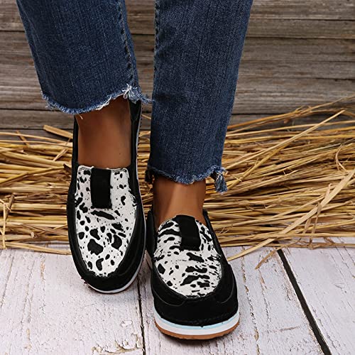 Single Round Comfortable Toe Leopard Casual Flat Women Shoes Print Breathable Slip On Women's All Swim Shoes