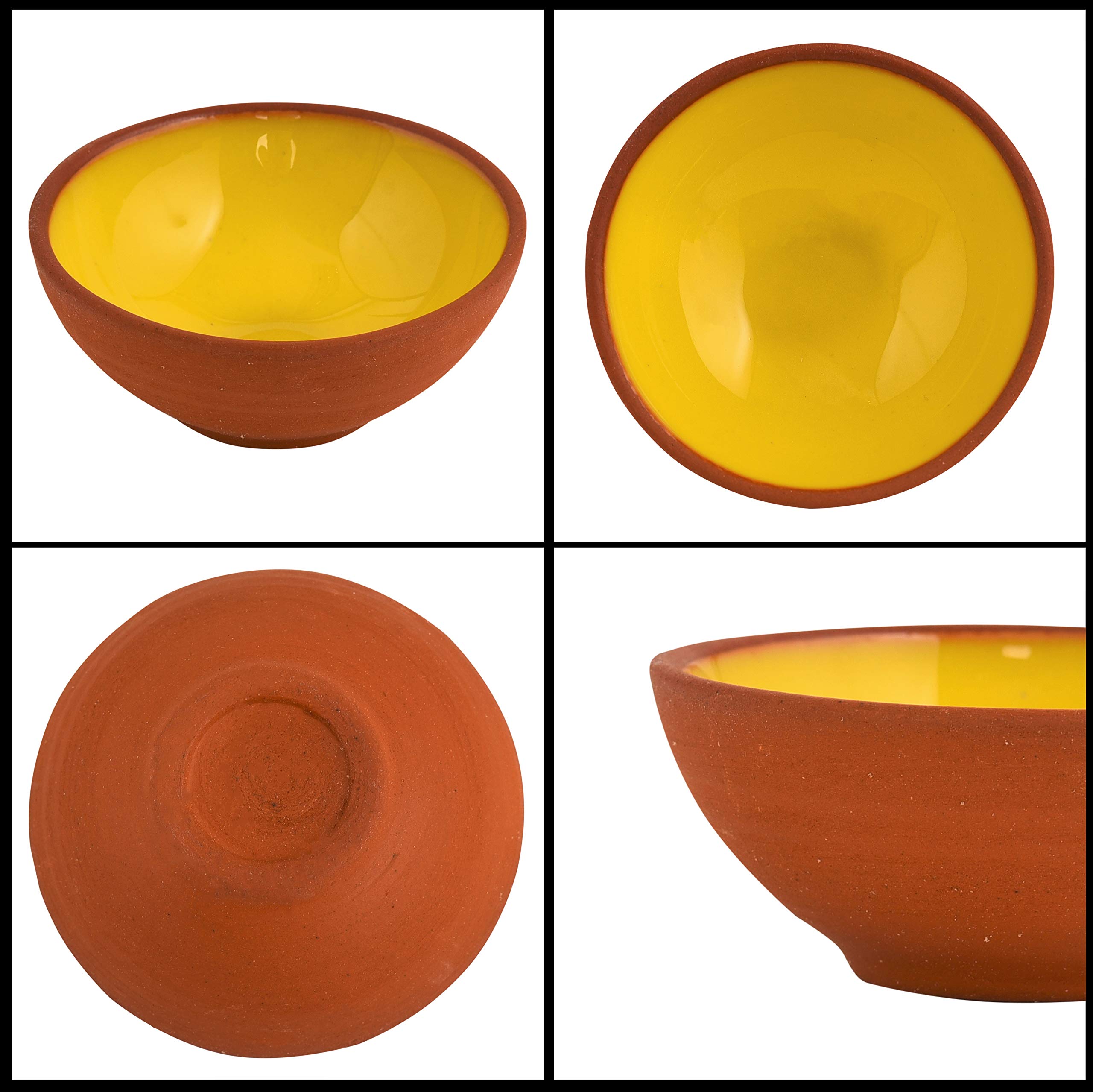 Onquma Ceramic Pinch Bowls - Natural Line and Handcrafted Ceramic Prep Small Sauce Dipping Serving Pinch Bowls - Multicolor Home, Kitchen, Coffee Table Decor| Set of 6, 3.34 x 1.57 x 3.34 inches
