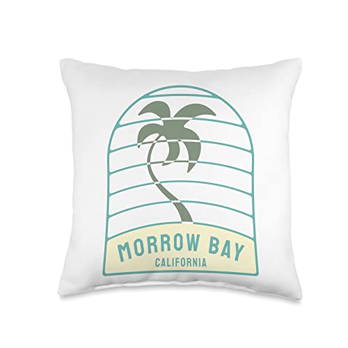Morrow Bay CA California Beach Vacation Souvenirs I Love Morrow Bay Beach California Palm Tree CA Vacation Throw Pillow, 16x16, Multicolor