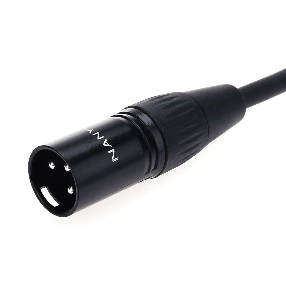 NANYI Microphone Cable XLR to XLR Patch Cables, 3-Pin XLR Male to Male mic Cable DMX Cable Patch Cords with Oxygen-Free Copper, 1.6Feet/0.5Meter