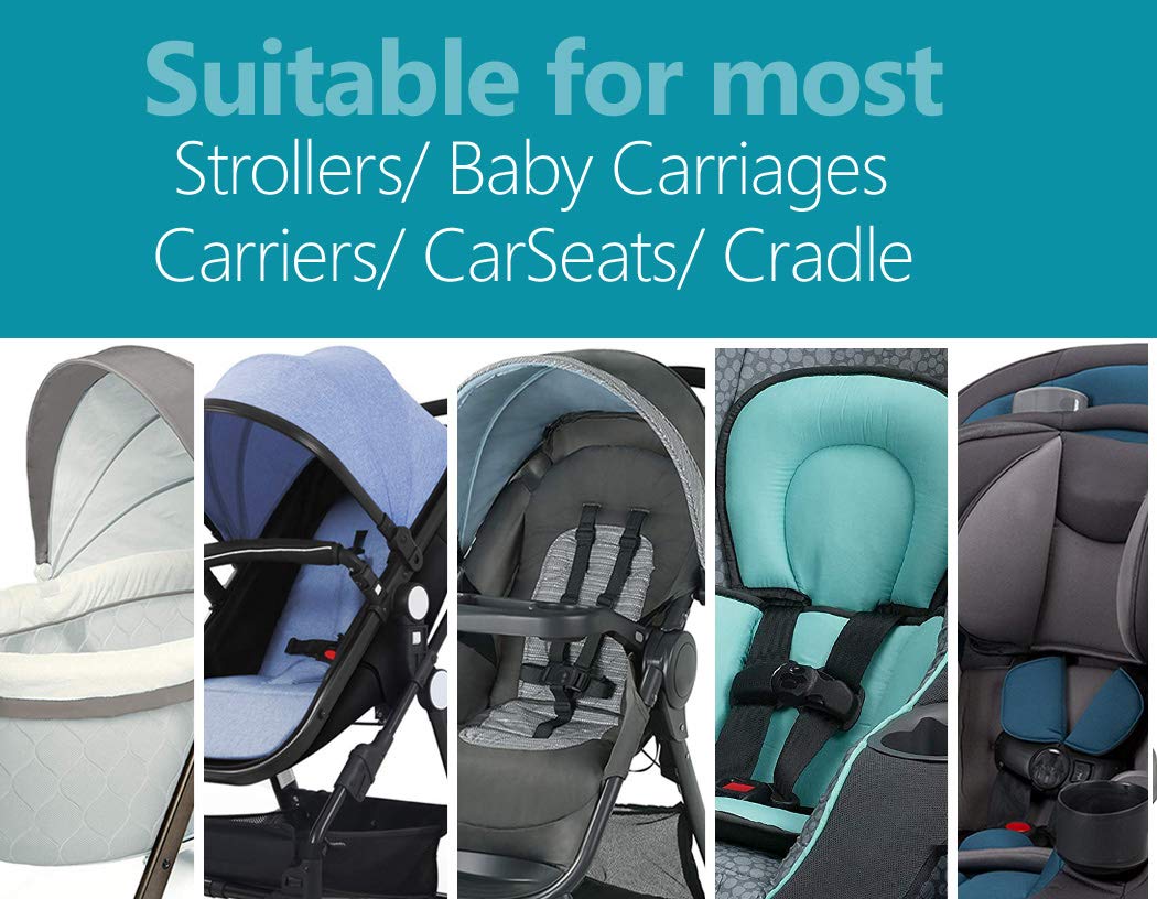 Mosquito Net for Stroller - Stroller Mosquito Net - Netting for Stroller Cover - Bug Net for Stroller Bouncers for Infant Carrier Car Seat Cradle &Mini Crib -Large, Elastic & Breathable
