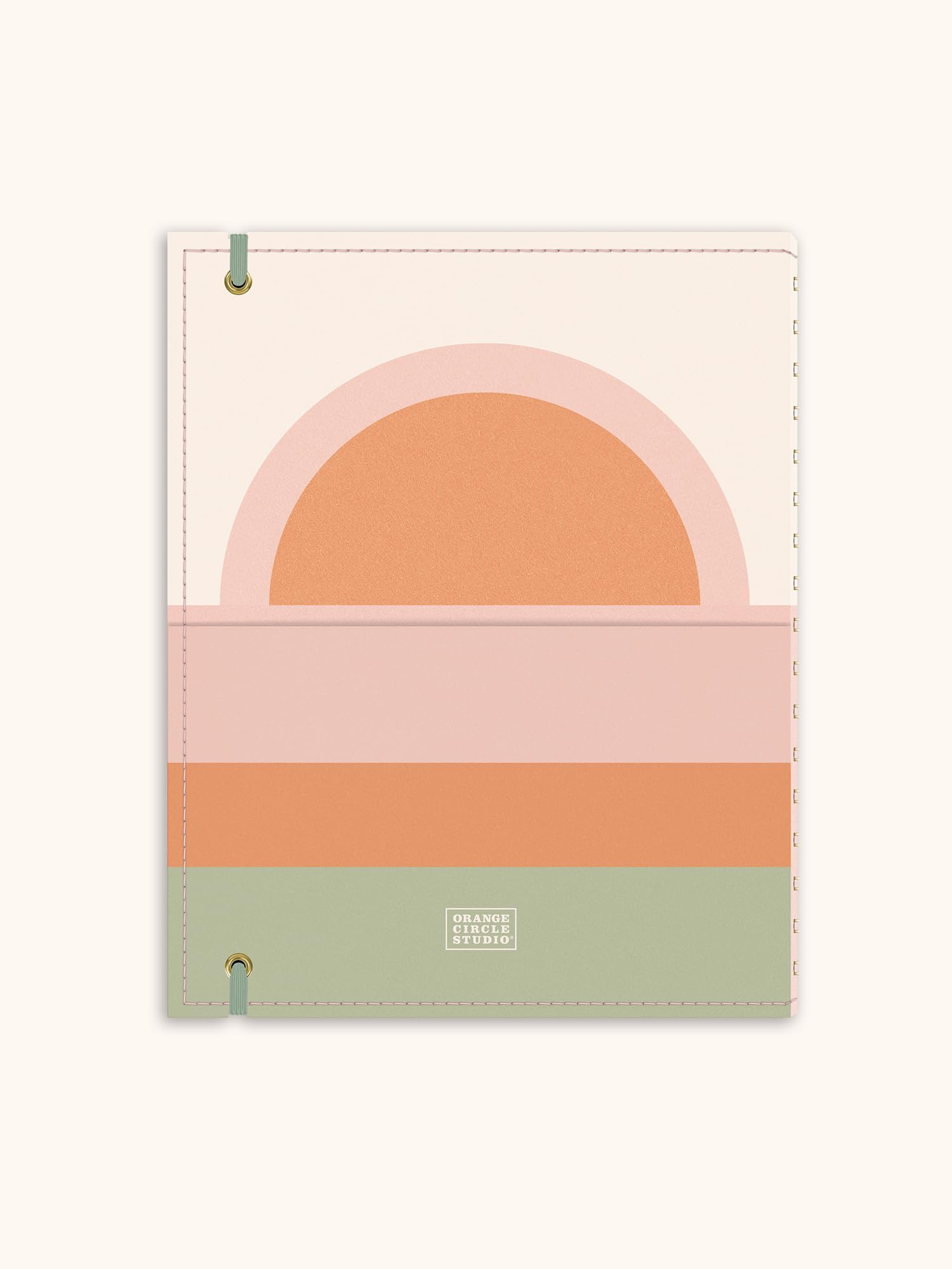 Orange Circle Studio 2024 Real-Time Planner Notebook, 12 Month Spiral Calendar Book with Monthly and Weekly Date Views, Appointment, Budget & Goal Tracker, Journal for School/Work, Golden Hour