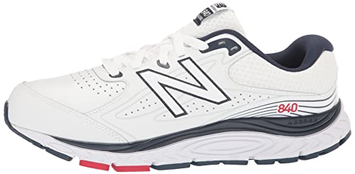 New Balance Men's 840 V3 Walking Shoe, White/Natural Indigo, 10 X-Wide