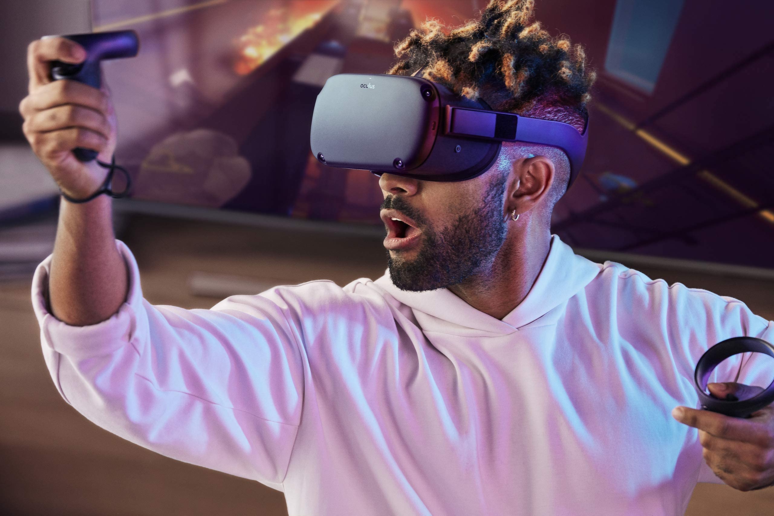 Oculus Quest 64GB VR Headset - Black(Renewed)