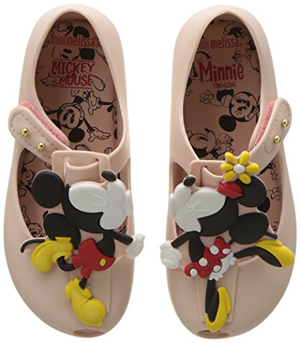 Mini Melissa Girls' Mini Ultragirl + Disney Mary Jane Flat, Sand, 9 Regular US Toddler