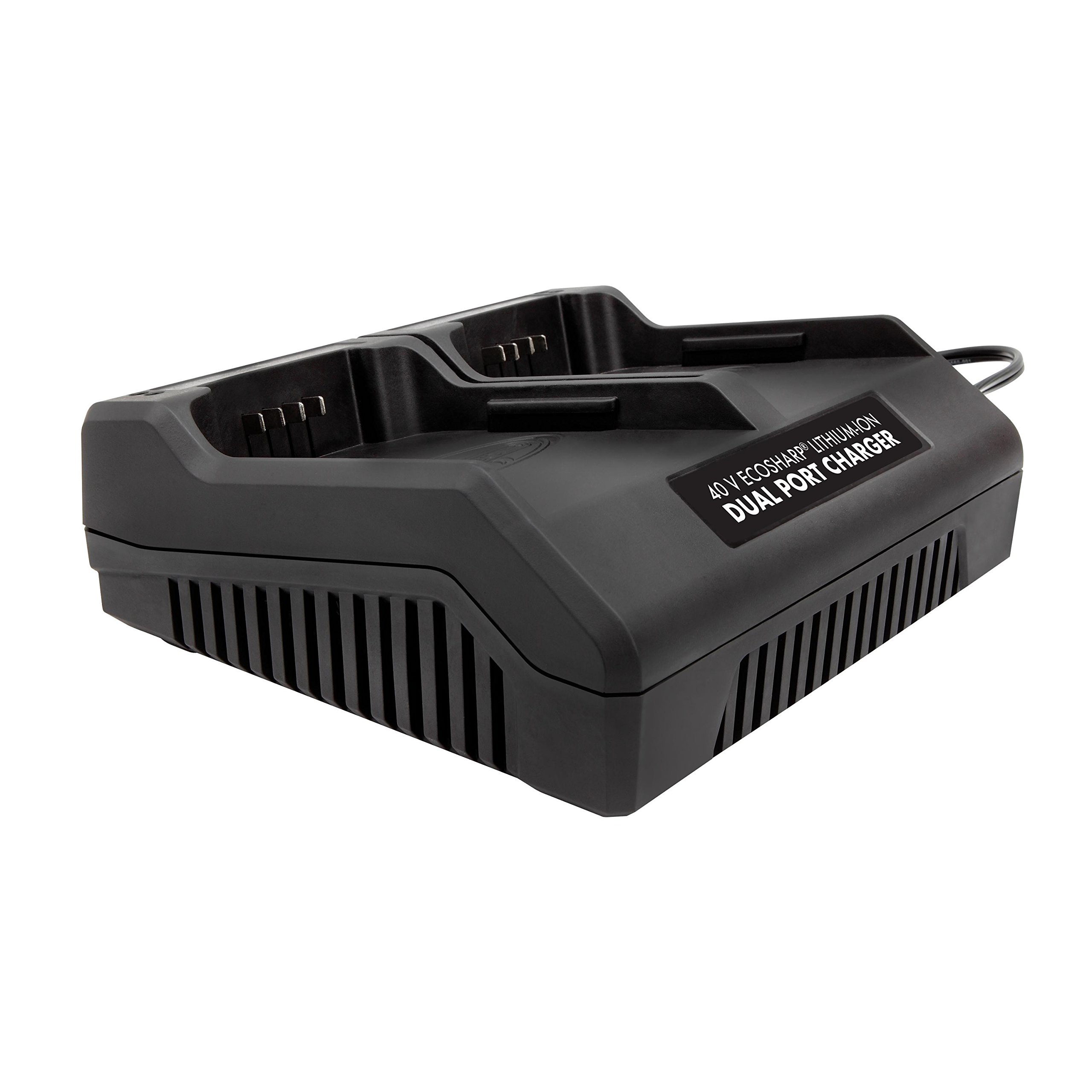 Snow Joe + Sun Joe iCHRG40-DPC-RM iONMAX Lithium-Ion Battery Dual Port Charger | 40 Volt (Certified Refurbished)