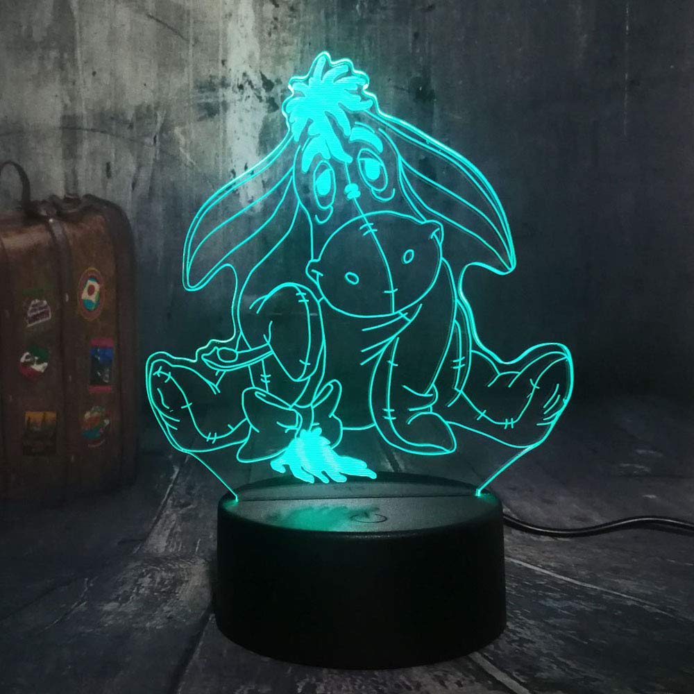 New Cute Cartoon Bear Friend 3D LED Night Light 7 Color Change Table Lamp Home Decor Holiday Kids Christmas Gift