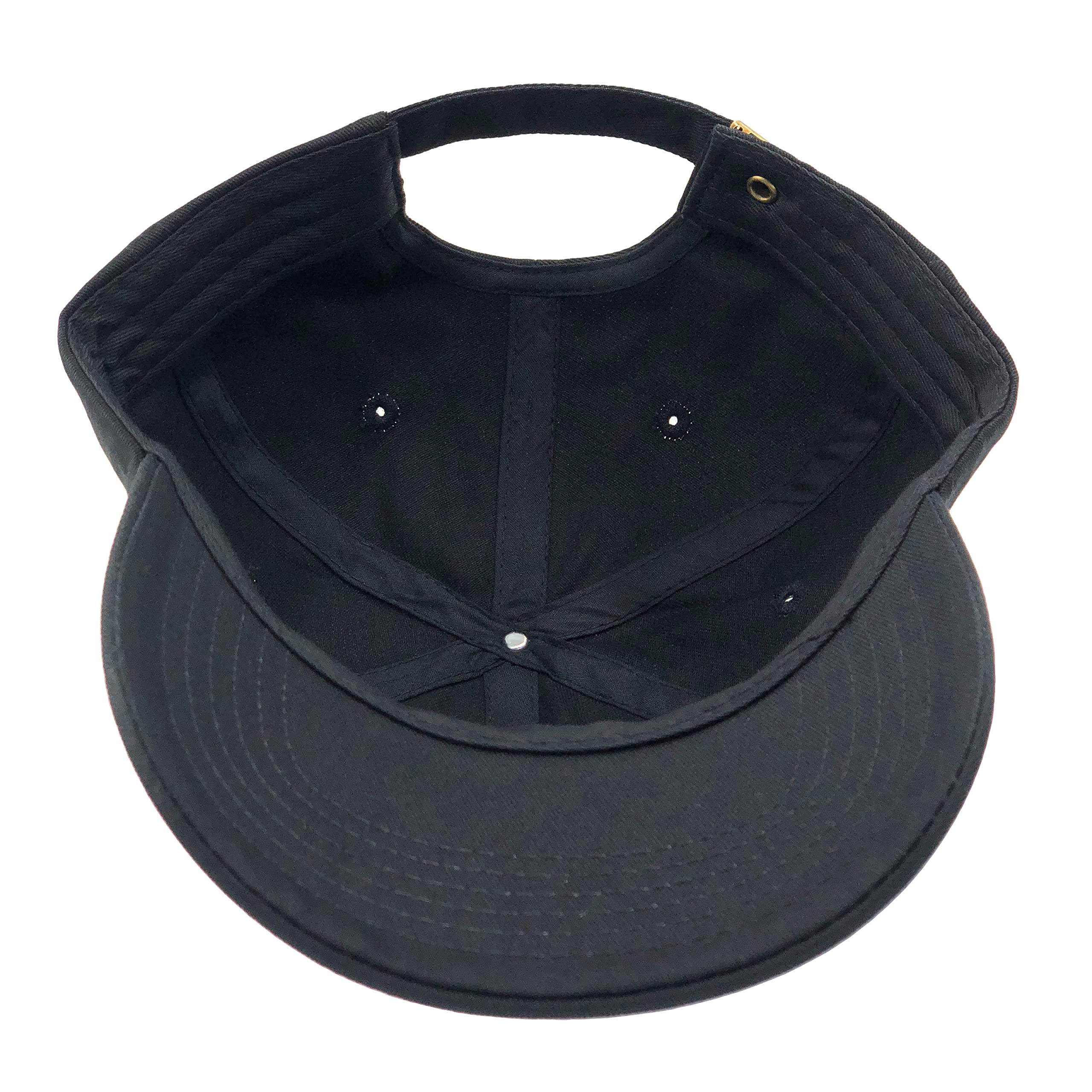 SYWHPS Bunny Hat Baseball Cap Embroidered Adjustable (Bunny S1) Black