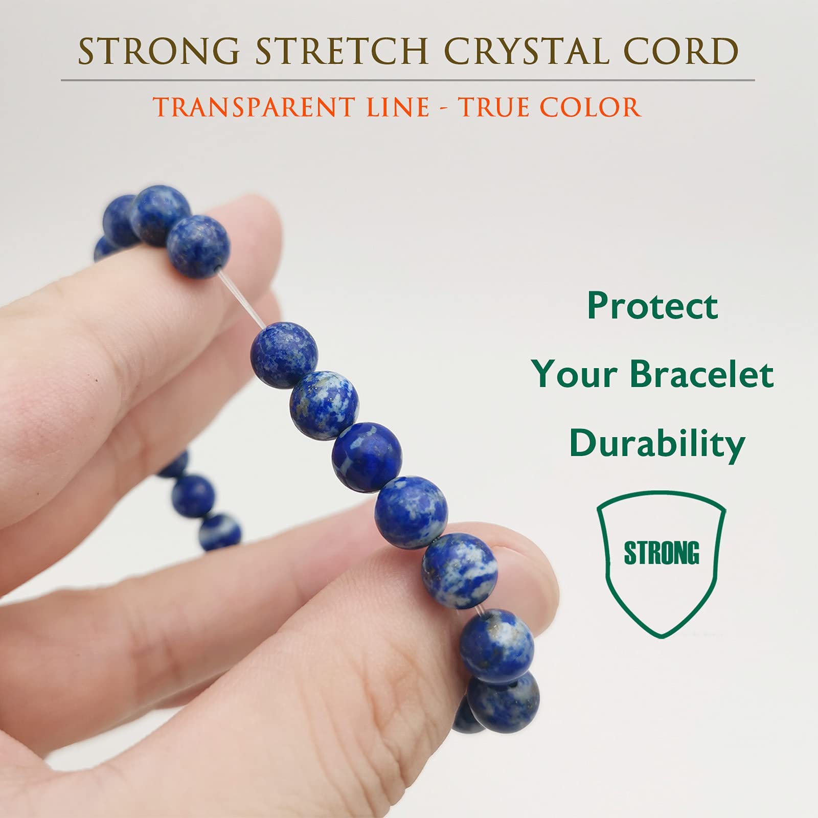 Morchic Lapis Lazuli Stone Gem Semi Precious Stretch Bracelet for Women Men Unisex, Real Natural Blue Gemstone 8mm Beads, Classic Simple Design Cuff Birthday Gift 7.5 Inch