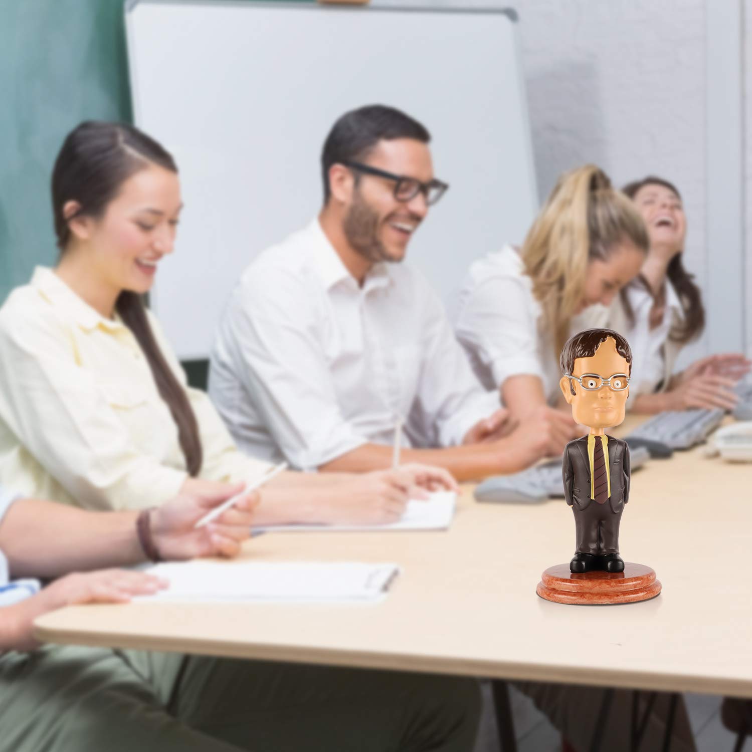 Madanar Dwight Schrute Bobblehead Resin Collectible Desk Decor Figure from The Office TV Show Merchandise