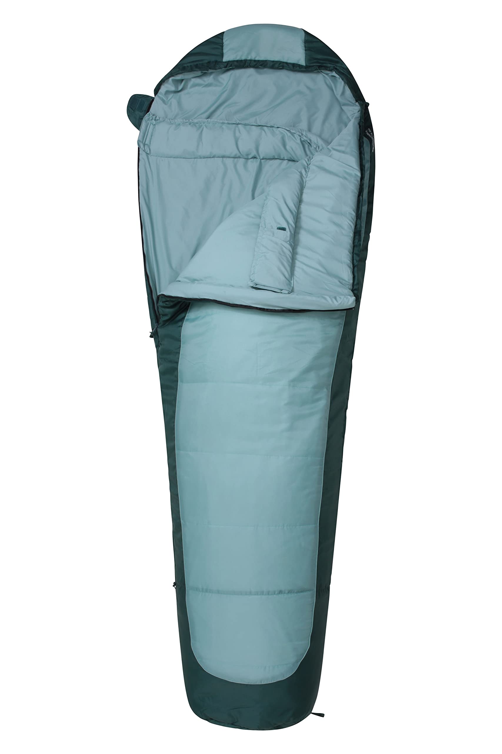 Mountain Warehouse Microlite Double Layer Sleeping Bag - Two-Way Zip Dark Teal Left Handed Zip - Regular Length