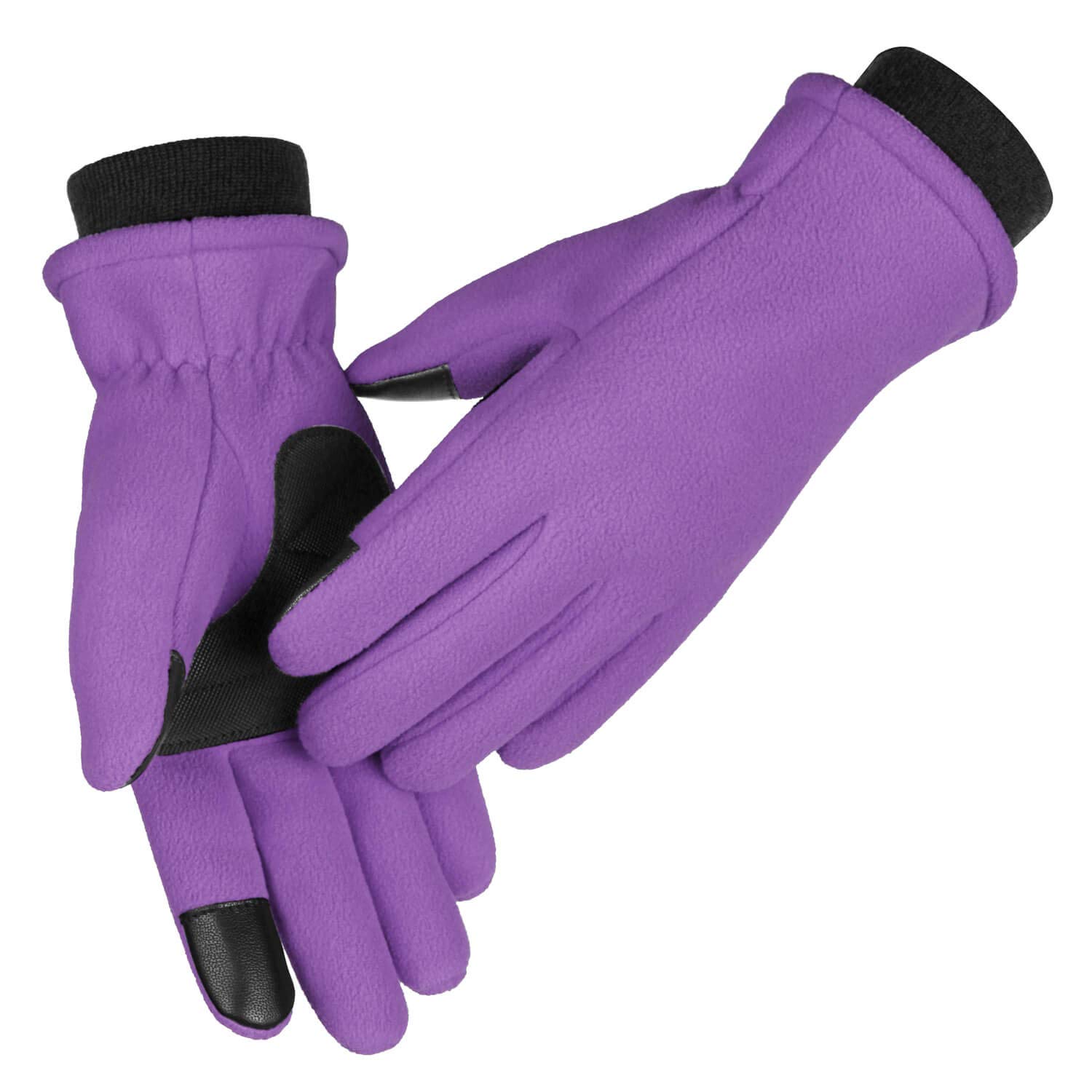 OZERO Winter Waterproof Gloves for Men: Women Gloves for Running Touchscreen - XS Size & Purple