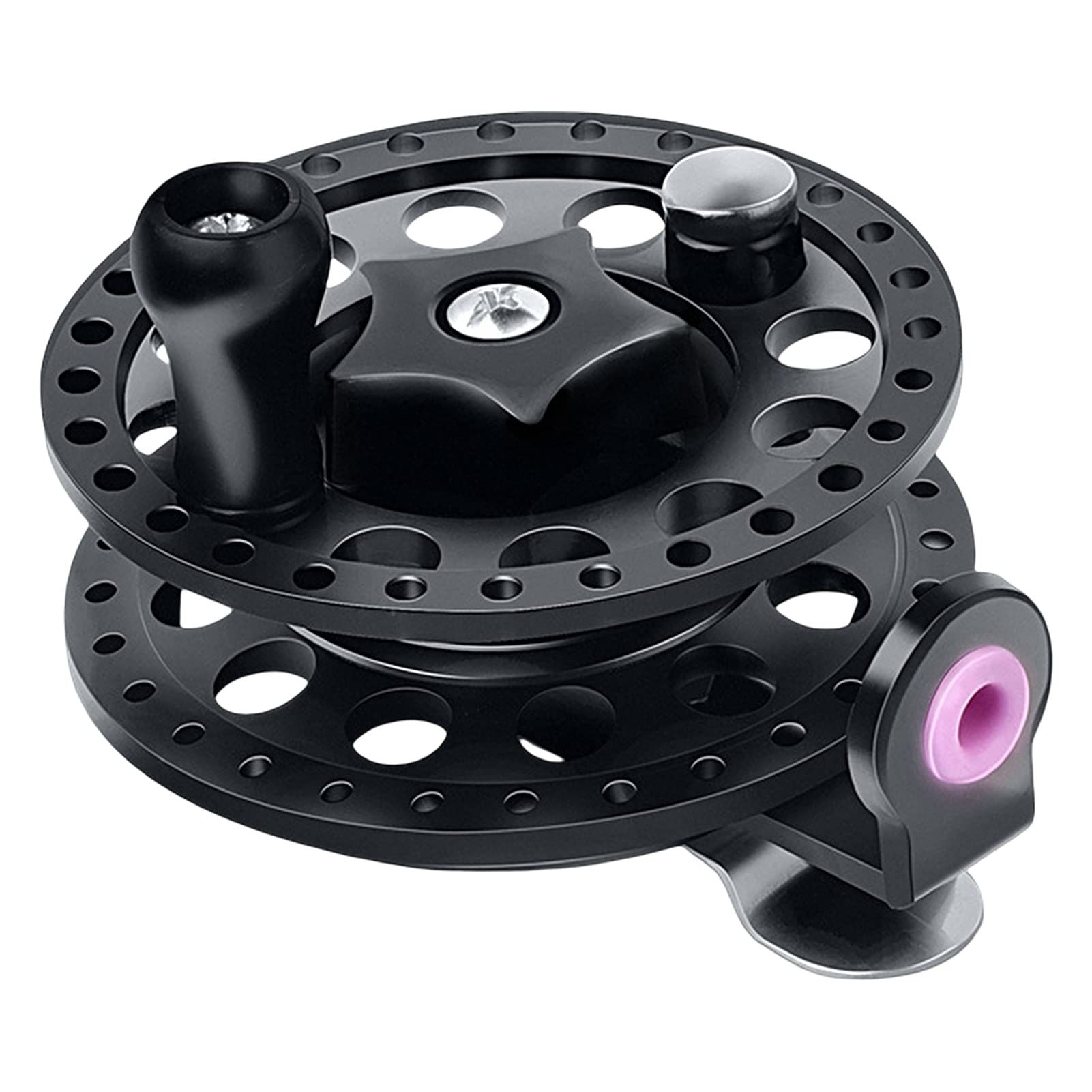 Smalibal Fly Reel Portable Smooth Lightweight Professional Baitcasting Fishing Reel Fishing Gear Black