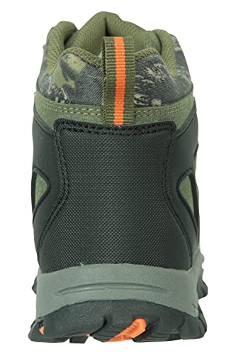 Mountain Warehouse Waterproof Kids Boots - Breathable Hiking Shoes Khaki Kids Shoe Size 1 US