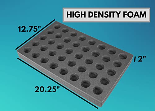 Polar Whale 2 Coffee Espresso Capsule Drawer Organizer Tray Inserts Compatible with Dolce Gusto Kitchen Home Office Waterproof Washable Black Foam 40 Compartment 12.75 x 20.25 Inches