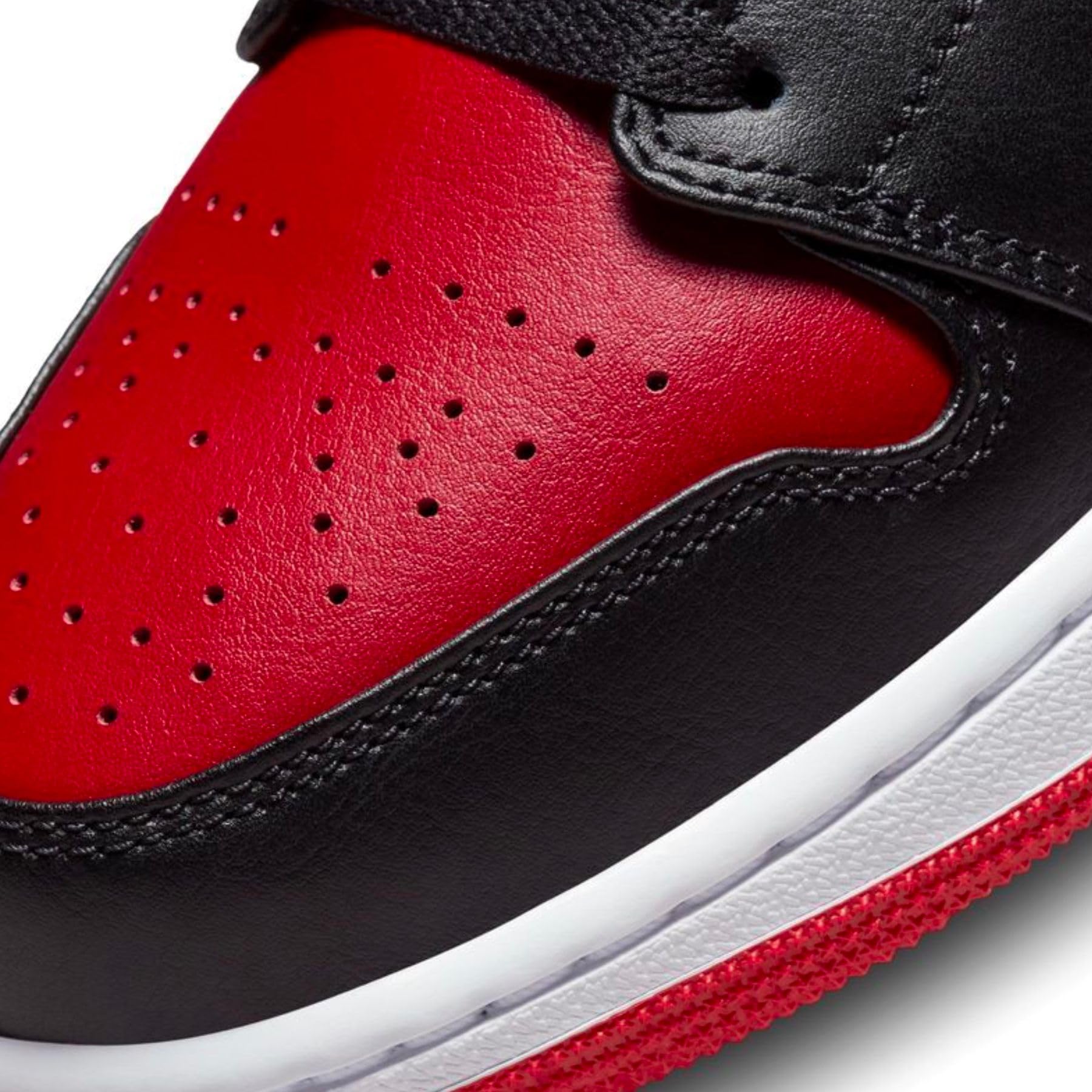 Nike Air Jordan 1 Low Men's Shoes Alternate Bred Toe 553558 066 - Size 12 White/Black