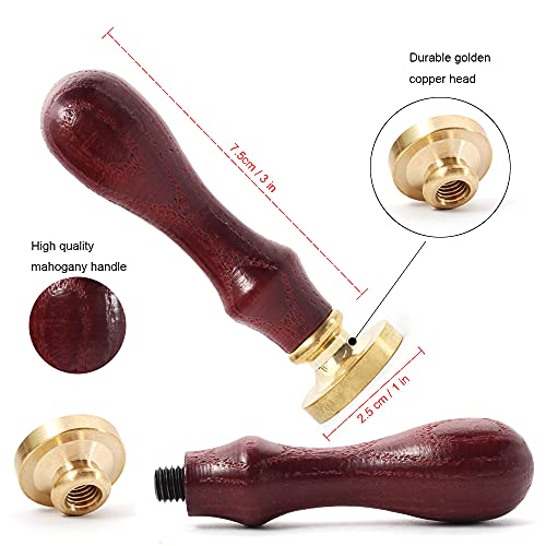 Moptrek tamp Set, 6pcs Plant Pattern Series Sealing Wax Stamps Garden Sculpture Outdoor Decoration