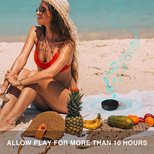 Onforu Shower Speaker, Waterproof Outdoor Bluetooth Speaker with Suction Cup, Portable Mini Wireless Speaker with Sturdy Hook, Stereo Sound and Bluetooth 5.0 for Bathroom, Pool, Beach