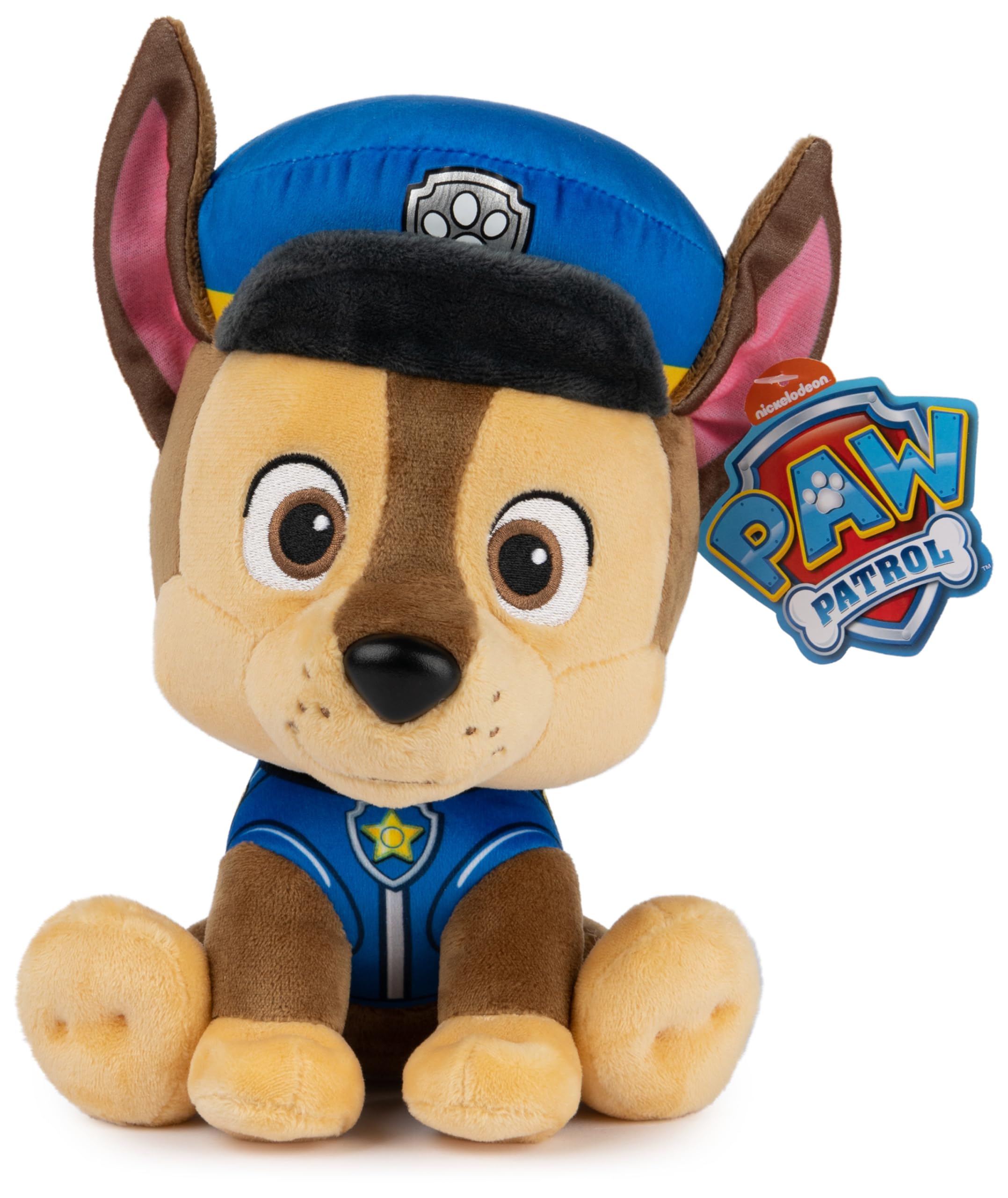 Paw Patrol Chase in Signature Police Officer Uniform Plush Stuffed Animal Dog, 9"