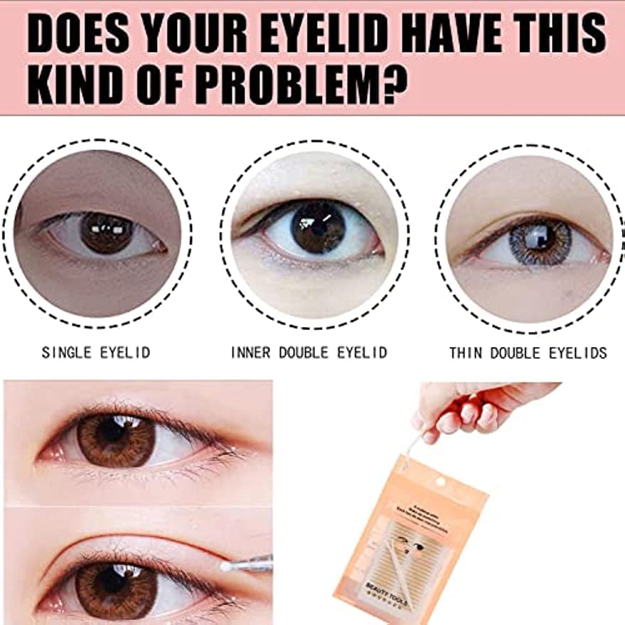 OJJ Geneve Invisible Eye Lift Strips,Glue-Free Invisible Waterproof Double Eyelid Sticker,lids by design eyelid strips (600PCS)