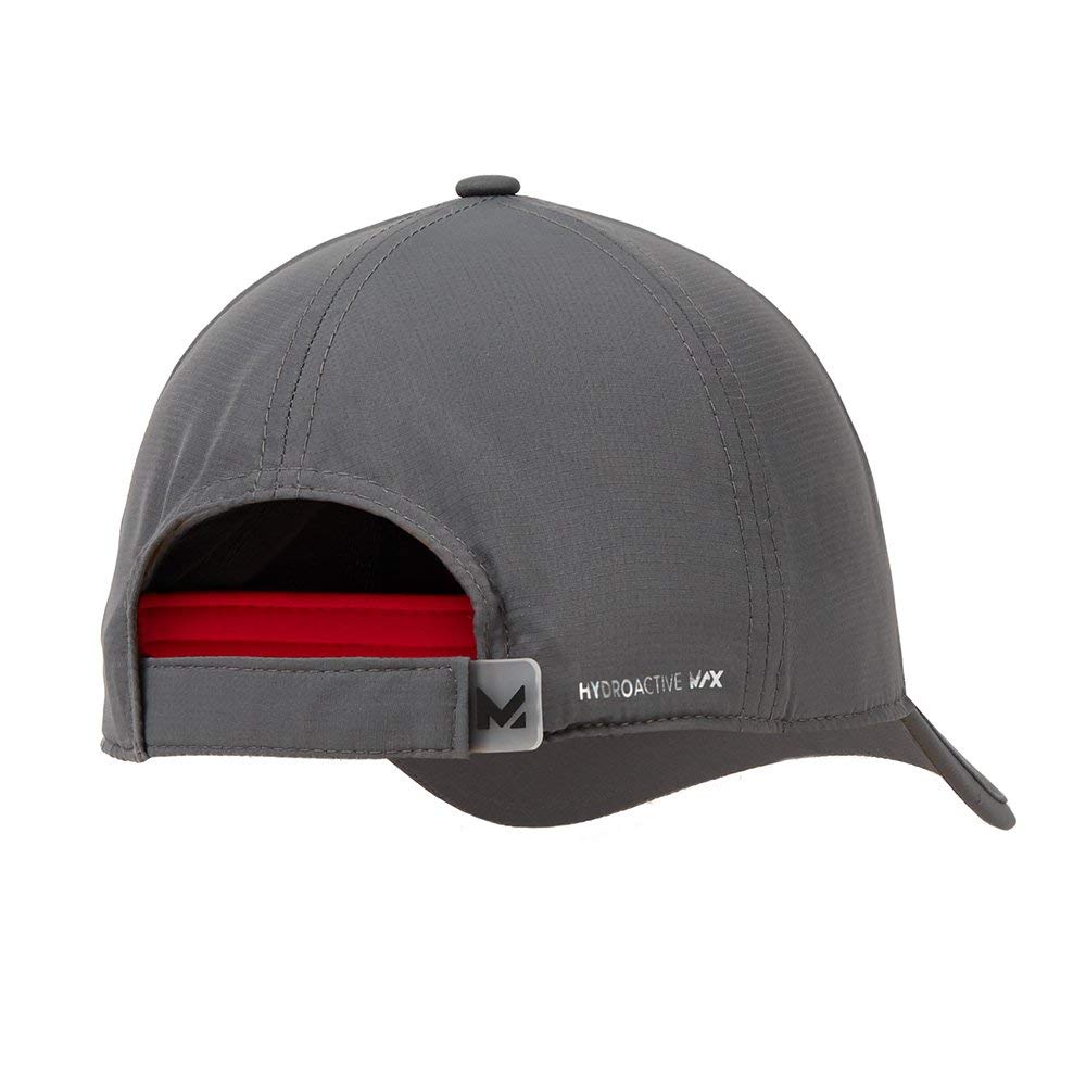 MISSION Max Cooling Laser Cut Performance Hat- Unisex Baseball Cap, Cools when Wet- Charcoal/Teaberry, one size