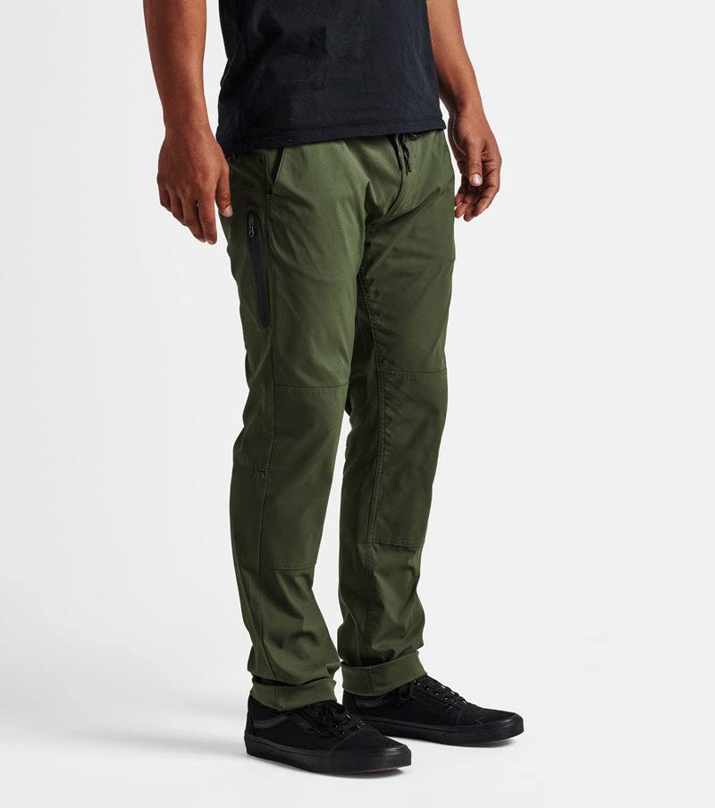 Roark Mens Explorer Adventure Pants, 4-way Stretch Nylon for Mobility and Quick Drying, Dark Military, 36