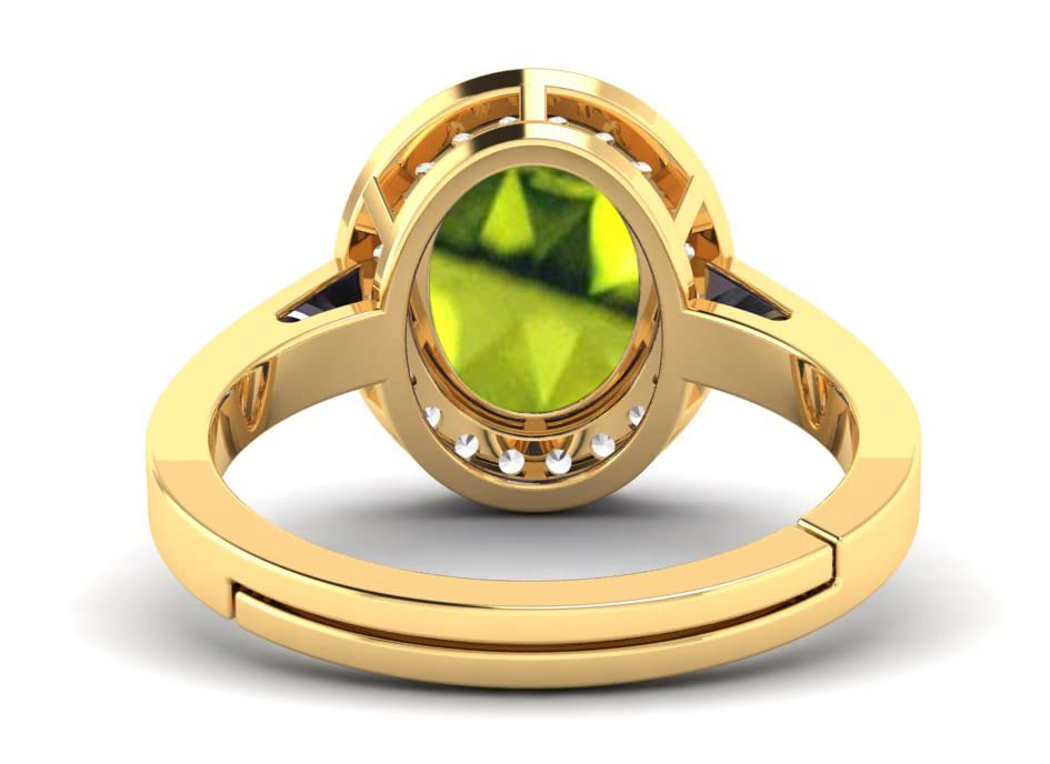 SirDaksh 4.25 Carat Natural Peridot Beautiful Oval Cut Engagement Ring For Women's