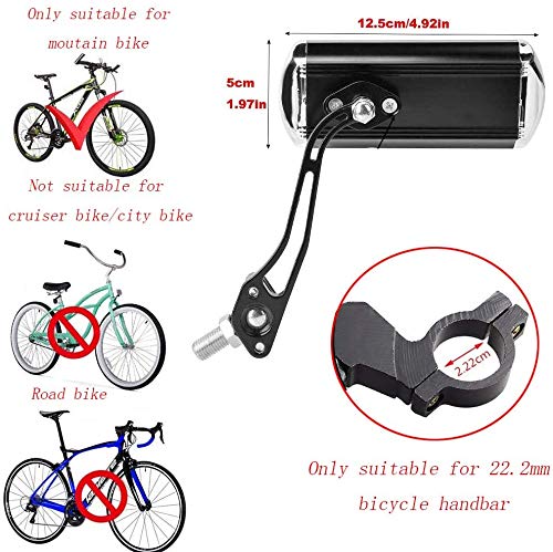 Mountain Bike mirror, 2 Pack Adjustable Handlebar Bicycle Cycling Rear View Glass Mirrors with Wide Angle for Mountain Road Bike Bicycle Electric Motorcycle(Black)