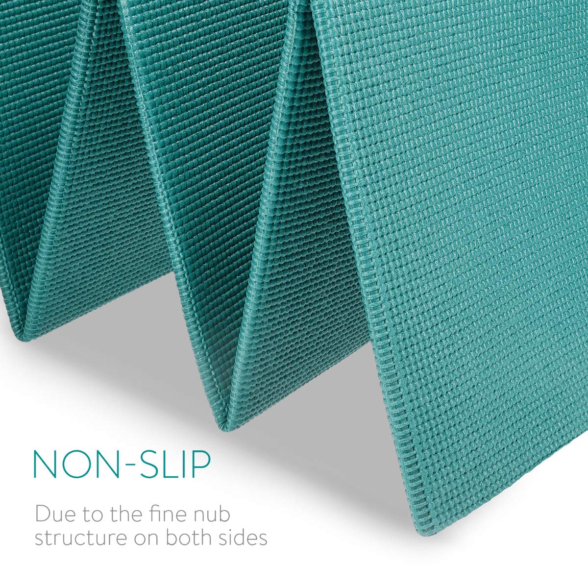 Navaris Foldable Yoga Mat for Travel - 1/8 inch (4mm) Thick Exercise Mat for Yoga, Pilates, Workout, Gym, Fitness - Non-Slip Folding Thin Portable Mat