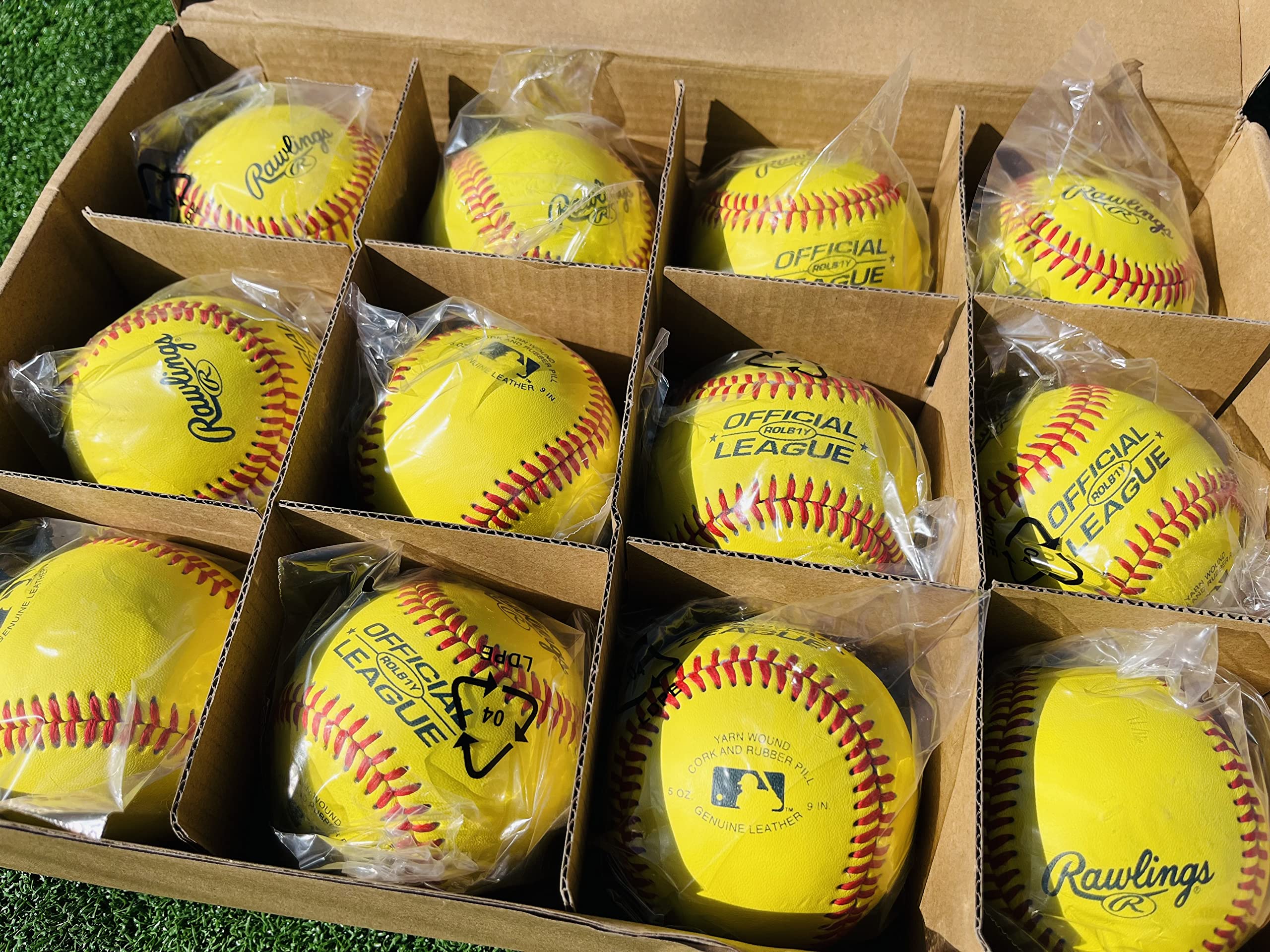 Rawlings | Official League Practice Baseballs | Optic Yellow | 12 Count