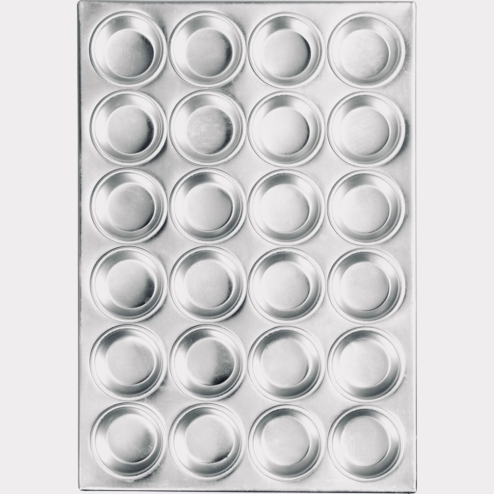 Tezzorio 24-Cup Muffin Pan/Cupcake Pan, Commercial Grade Aluminum Muffin Pan, Professional Bakeware