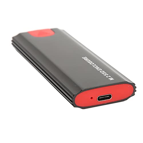 Yoidesu M.2 NVMe SSD Enclosure, USB3.1 Gen2 Type C M.2 PCIe NVMe M Key SSD Enclosure Adapter, 10Gbps Solid State Drive Enclosure for M.2 SATA NVMe 2230/2242/2260/2280 SSD(Black)