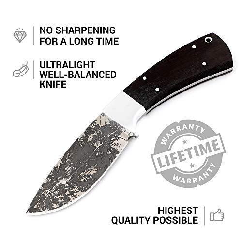 Nazarov Knives Marine - Full Tang Hunting Knife - D2 Steel Blade - Black Hornbeam Handle