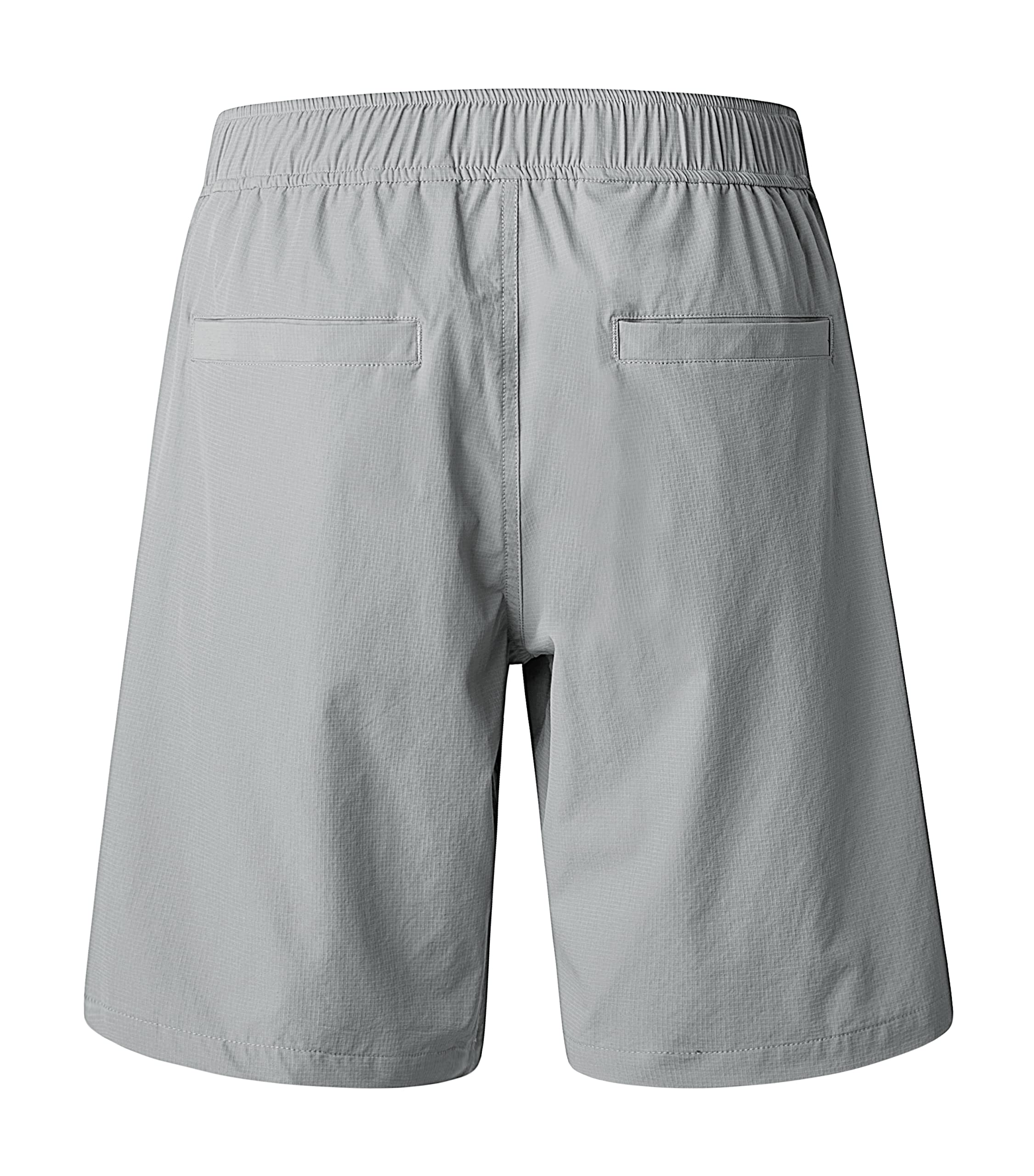 TAPULCO Mens Summer Essentials Basic Hiking Cargo Shorts Dry Fit Lightweight Stretch Shorts Casual Outdoor Stretch Shorts Daily Wear Grey X-Large